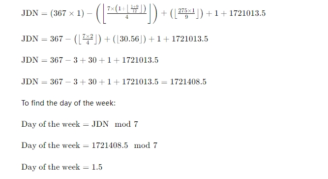 Which Day Of The Week Is The First Day Of The Year AD? - Factinhistory.com